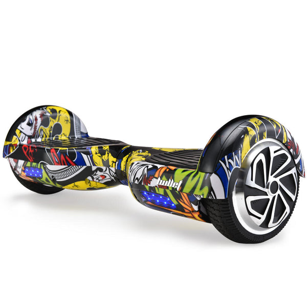 BULLET Electric Hoverboard Scooter 6.5 Inch Wheels, Colour LED Lightin ...
