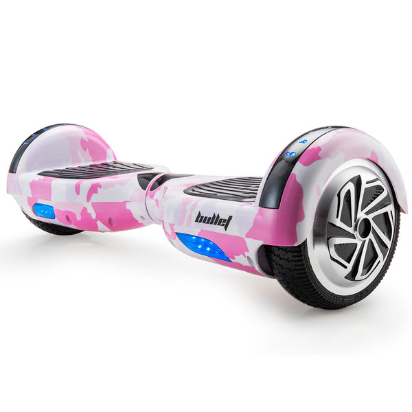BULLET Electric Hoverboard Scooter 6.5 Inch Wheels, Colour LED Lightin ...